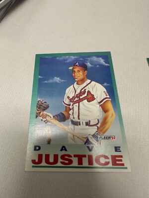 David Justice Atlanta Braves 1992 Fleer baseball car | eBay