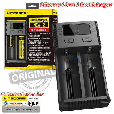 New i2 Intellicharger Universal Smart 26650 20700 18350 Battery Charger ...