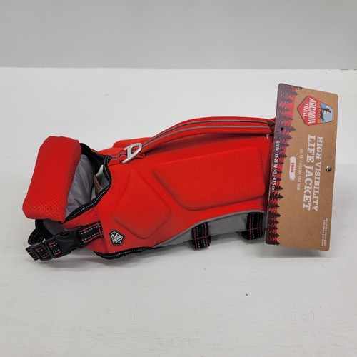 Arcadia Trail High Visibility Red Flotation Life Jacket For Dogs Size ...