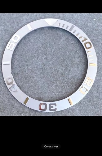 Ceramic Bezel Insert - Silver - 38mm*30.6mm | eBay