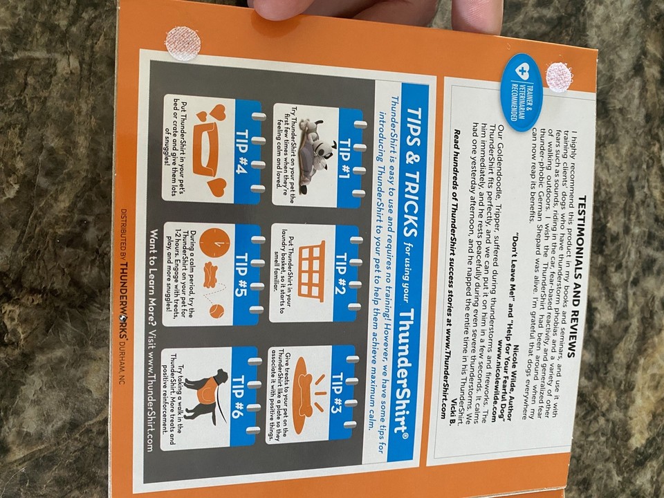 Thundershirt Size XS Classic Dog Anxiety Travel Solid Gray Thunder ...