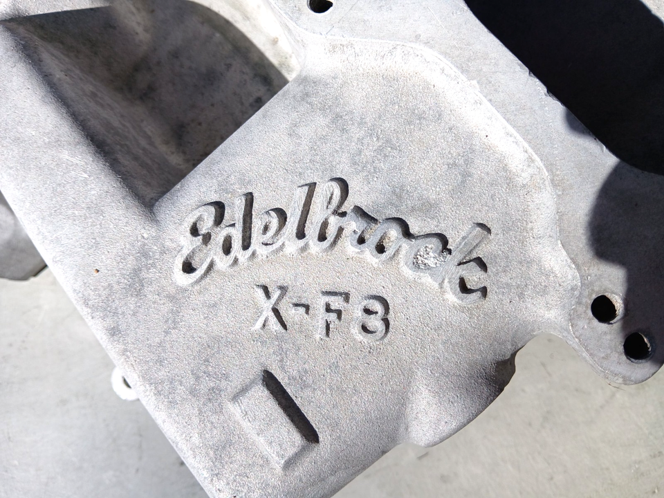 Vintage Edelbrock "CROSS RAM" Intake Manifold " X-F8" Small Block Ford ...