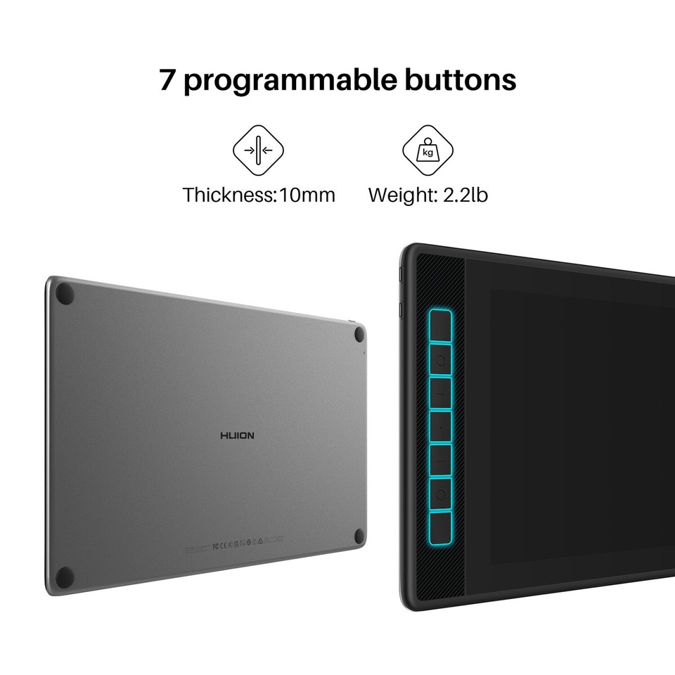 HUION KAMVAS PRO 13 2.5K Drawing Tablet QLED +Free Gift Felt Nibs*10 ...