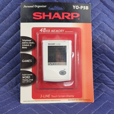 Sharp YO-P5B Personal Organizer 48kb Memory 3-Line Touch Screen Display ...