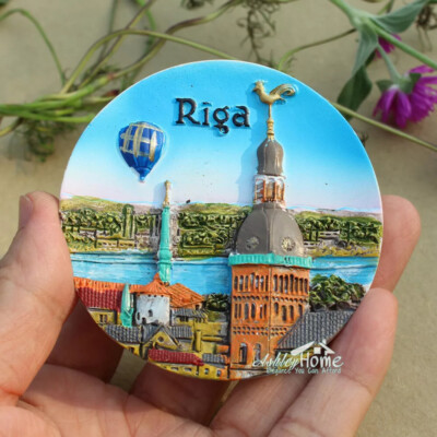 Latvia Riga Tourism Tourist Travel Souvenir Gift 3D Resin Fridge Magnet ...