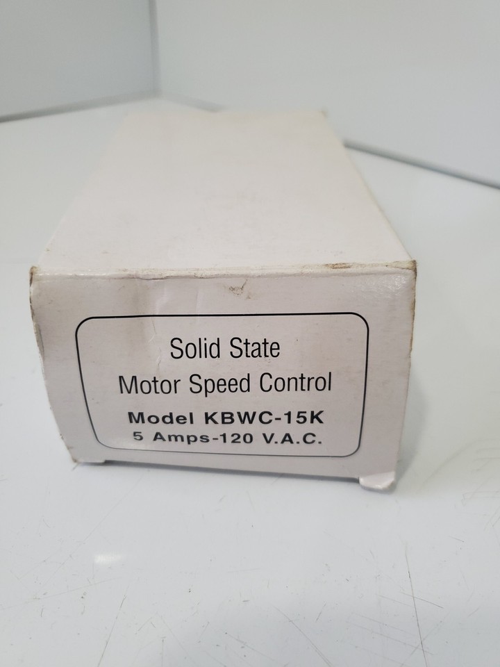 Solid State Motor Speed Control Model KBWC-15 5AMP-120V.A.C. | eBay