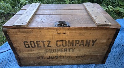 "GOETZ COMPANY" WOOD BEER SHIPPING CRATE - St. Joseph, Mo. | eBay