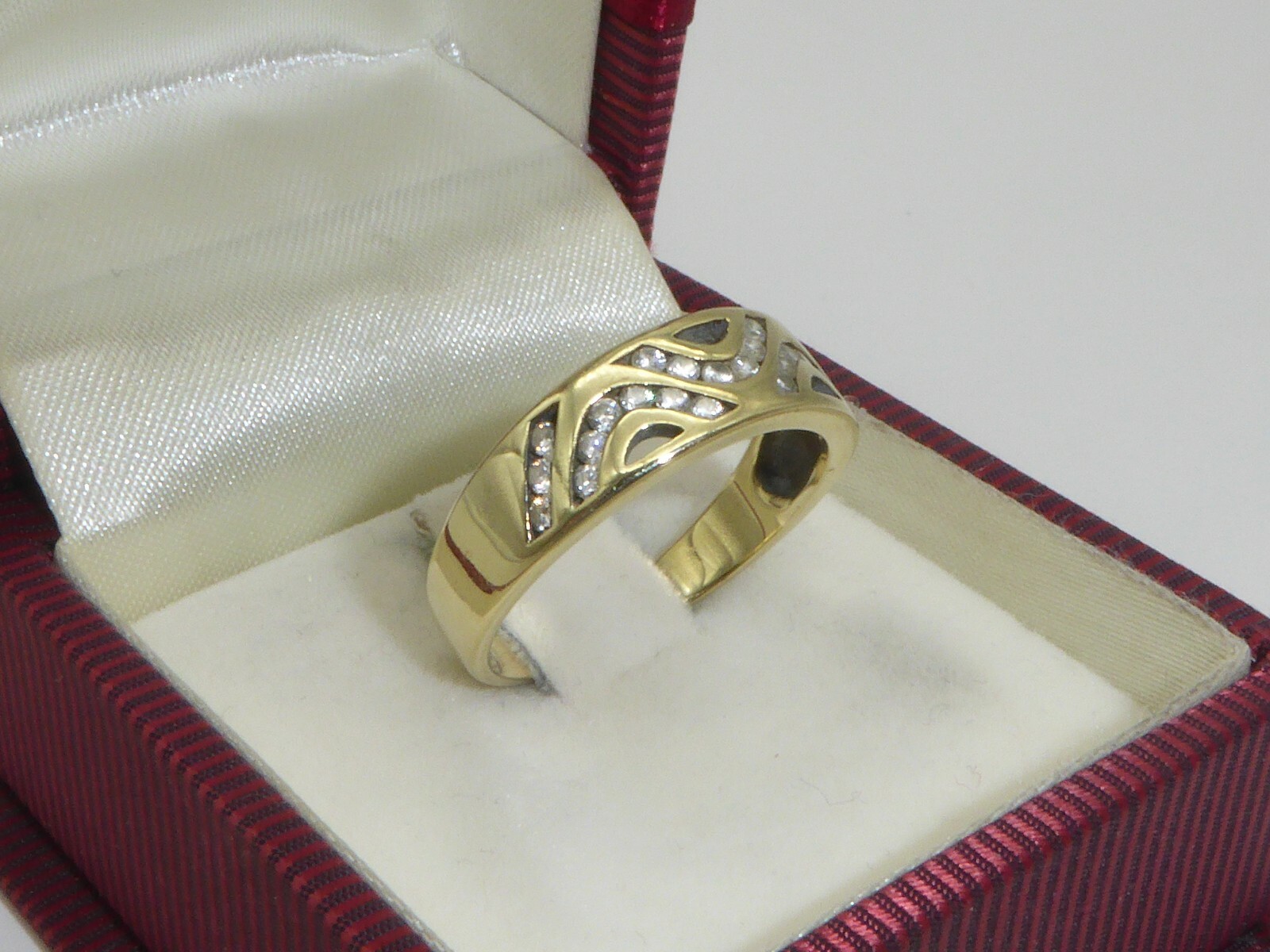 Ring 333 Gold 8K Gelbgold Goldring Verlobungsring RG 57 - 18 mm 5268 | eBay