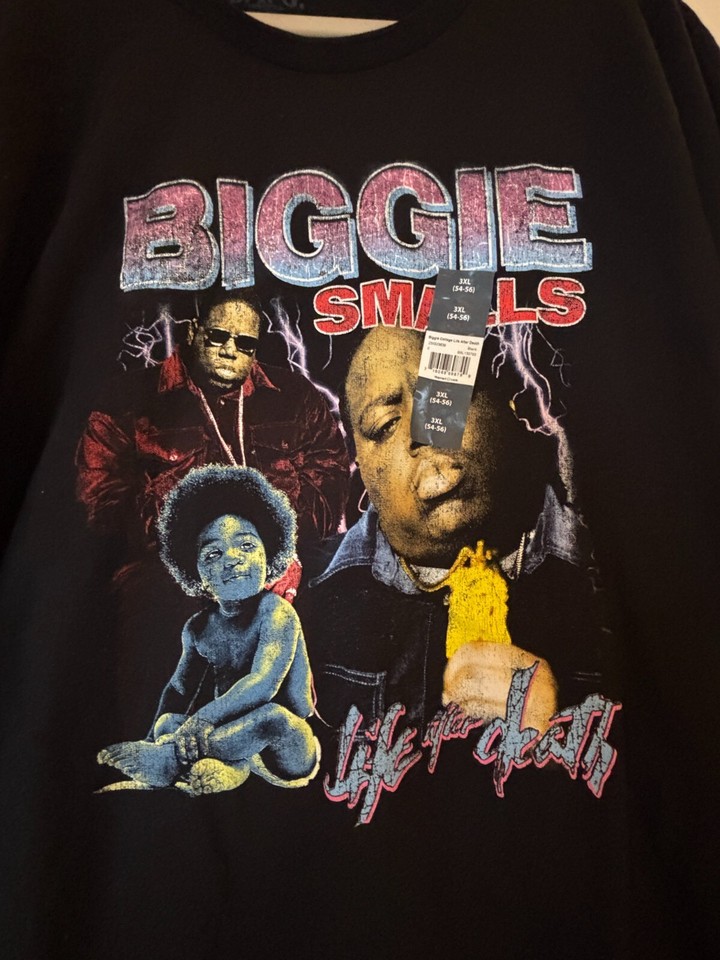 Biggie Smalls Graphic T-Shirt Black Size Mens 3X 54 56 NEW | eBay