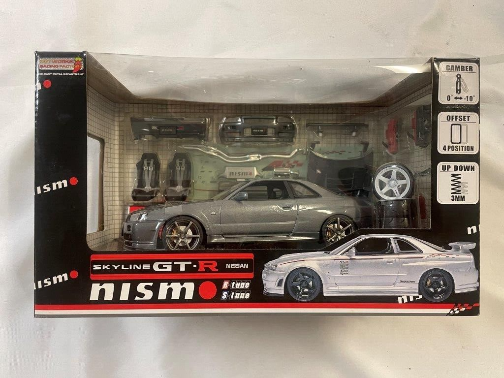Auto Pro Shop 1/24 Nissan GTR R34 Nismo Model Car GunMetal (Slightly ...