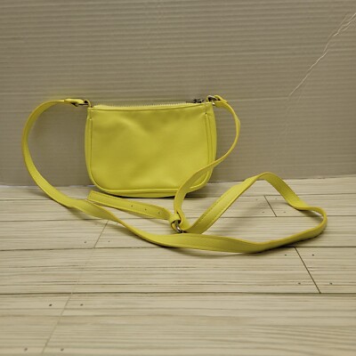 Wildfable Small Yellow Purse Adjustable Strap Crossbody Gold Accents | eBay