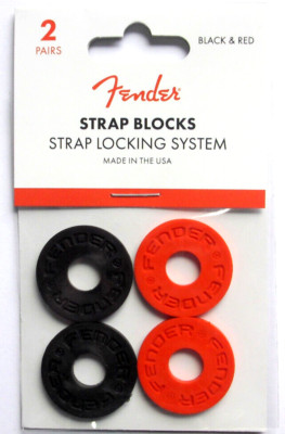 Fender Strap Blocks 2 Paar black / red | eBay