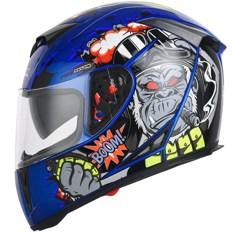 Full Face Motorcycle Helmet Dual Lens Racing Motocross Moto Helmets DOT ...