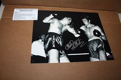 CHUCK WEPNER SIGNED B/W 8X10 PHOTO BAYONNE BLEEDER RARE AUTO LEAF ...