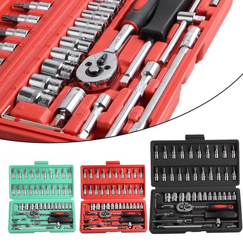 Professional Grade 46pcs Auto Repair Tool Set Carbon Steel Construction ...