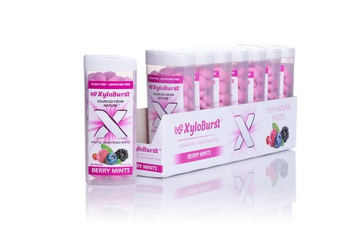 Xyloburst Sugar Free Xylitol Candy Mints 60 Count Jars - 8 Pack - Berry ...
