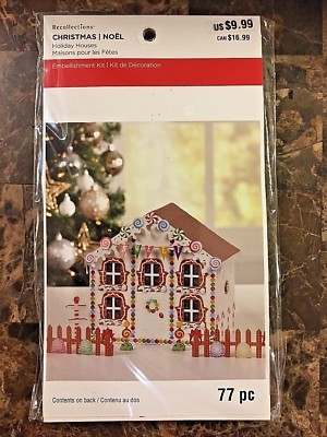 Recollections Christmas Holiday House Embellishment Kit 77 pc New | eBay