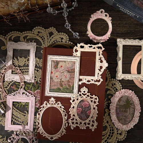 Retro Frame Hollow-Out Square Round Shape Picture Frames Collage ...