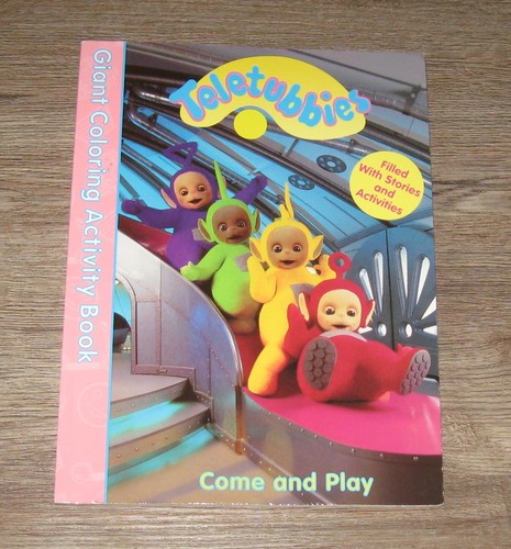 Come and Play TELETUBBIES Giant Coloring Activity BOOK with stories! 90 ...