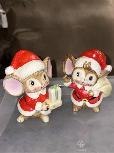 Vintage Homco Christmas Mouse Figurines Christmas mouse mice santa | eBay