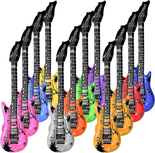 12Pcs Inflatable Guitar for Kids - 35In Blow up Electric Guitars ...