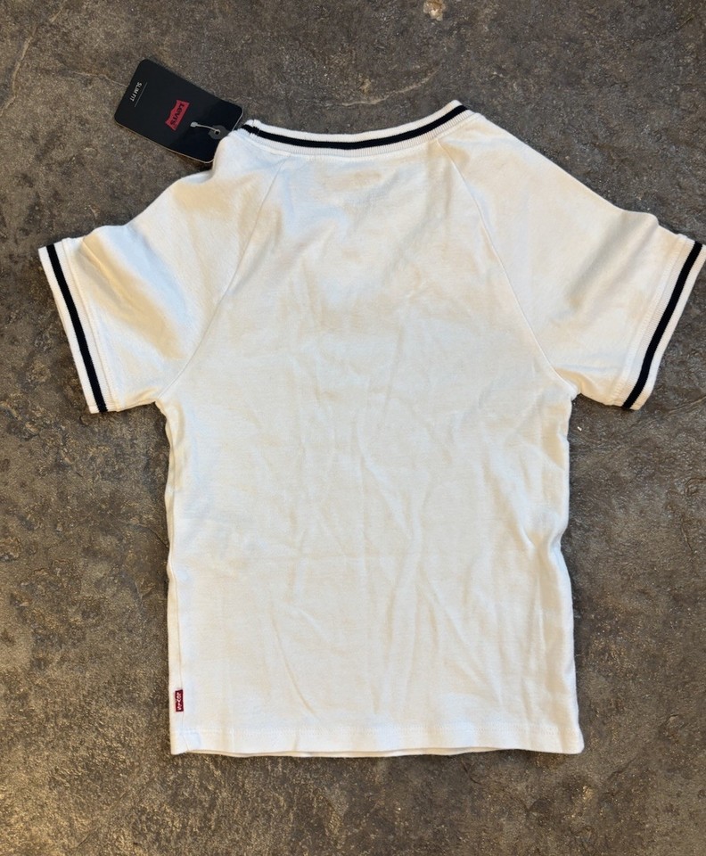 NWT Levi's Women's Short Sleeve Cropped Oracle Ringer T-Shirt White ...