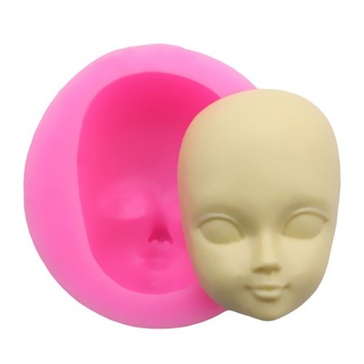 Grade Silicone 3D Baby Face Girl for Head Shape DIY Chocolate Mold ...