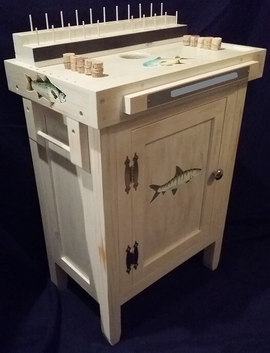 PORTABLE FLY TYING TABLE benches desks TROUT bass Fly Fishing flies ...