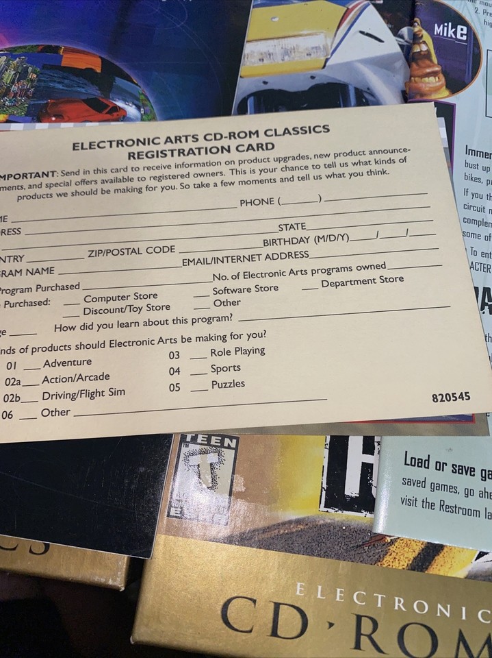 Windows 95 Road Rash EA CD-Rom Classics Big Box PC Video Game ...