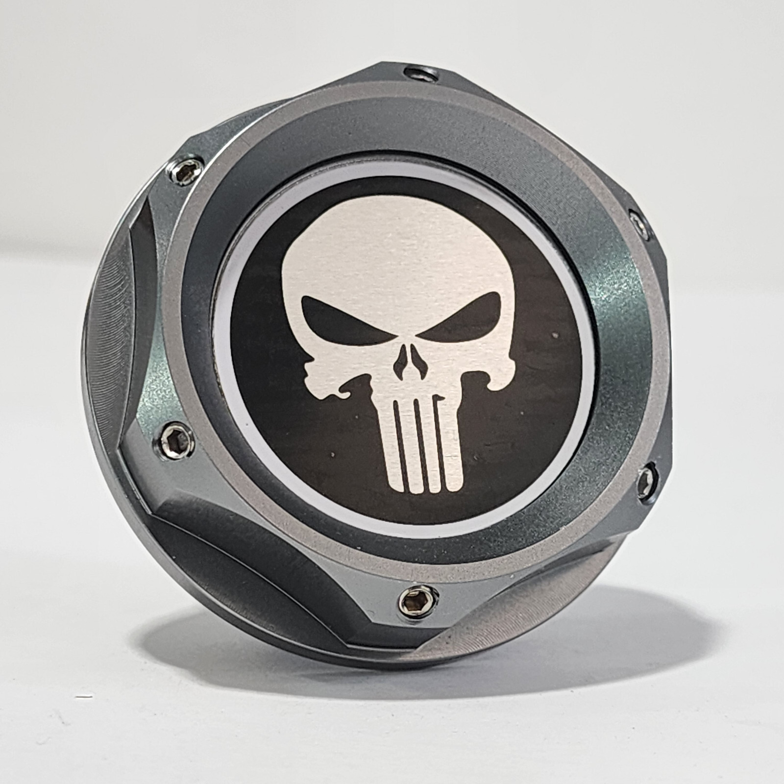 GUNMETAL THE PUNISHER ENGINE OIL CAP FOR 08-15 MITSUBISHI LANCER EVO X ...