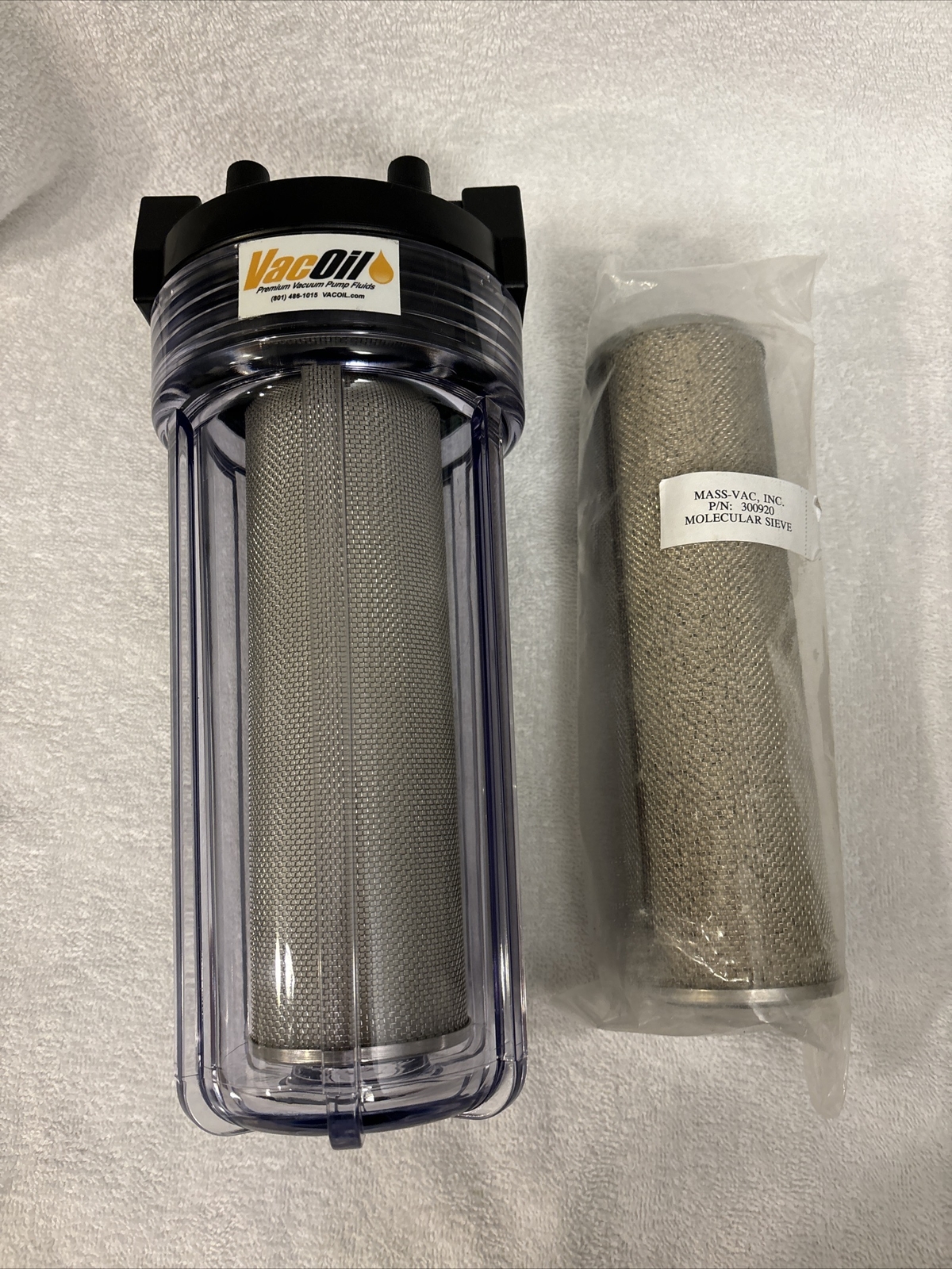 VACUUM PUMP OIL FILTER CANISTER VACOIL WITH FILTER PLUS EXTRA FILTER ...