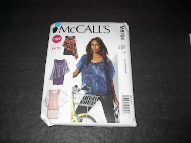 McCall's Pattern 6704 Misses' Close-Fitting Pullover Tops / Dresses XS ...