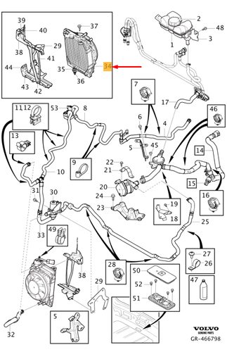 Batterie du système de refroidissement VOLVO V60 MK2 Batterie 32222696 ...