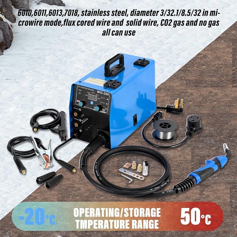 S7 200Amp MIG Welder - 4 in 1 Multiprocess Welding Machine for Gas ...