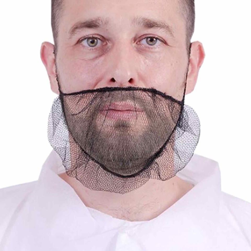 Disposable Beard Cover Nylon Honeycomb Pattern Beard Protector Elastic ...