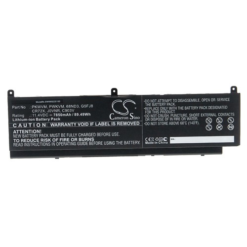 Batterie remplace Dell J0VNR PKWVM G5FJ8 PWKVM C903V CR72X 68ND3 ...
