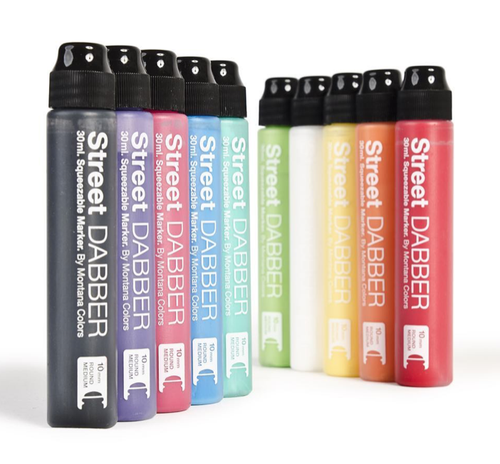 MTN STREET PAINT 30ml DABBER - 10mm REUSABLE GRAFFITI MOP!! CHOOSE ...