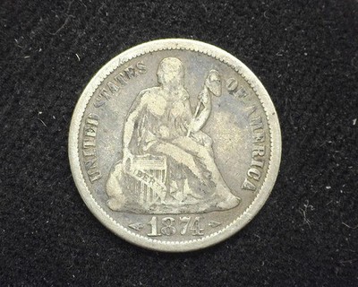 HS&C: 1874 Arrows Liberty Seated Dime F - US Coin | eBay