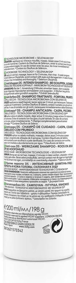 Vichy Dercos, Shampoo Anti-Forfora DS, per Capelli Da Normali a Grassi ...