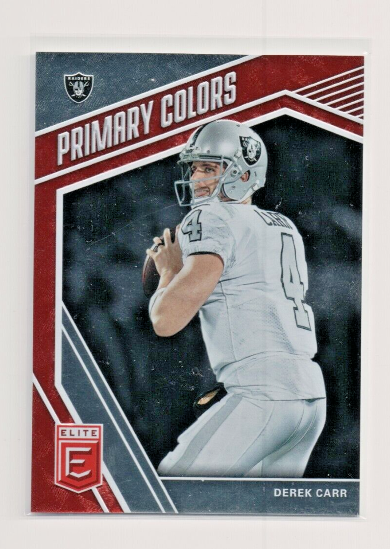 2019 Donruss Elite Derek Carr Primary Colors / 99 Raider's No. PC-16 | eBay