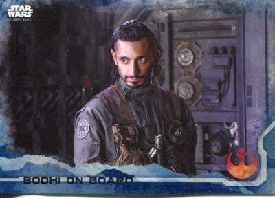 Star Wars Rogue One Blue Parallel Base Card #31 Bodhi on Board | eBay UK