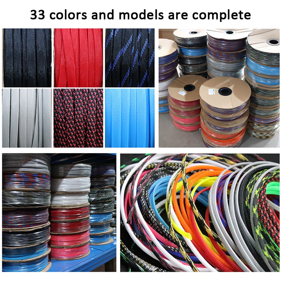33 Colors Expandable Sleeve Wire Sheathing Harness Braided Cable ...