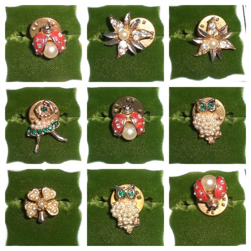 Ballou Pin Backs Ladybug Owl Ballerina Flower Clover Vintage Lot Of ...