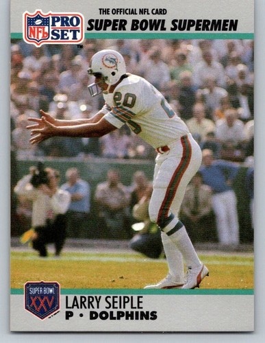 1990 Pro Set Super Bowl #118 Larry Seiple Miami Dolphins | eBay