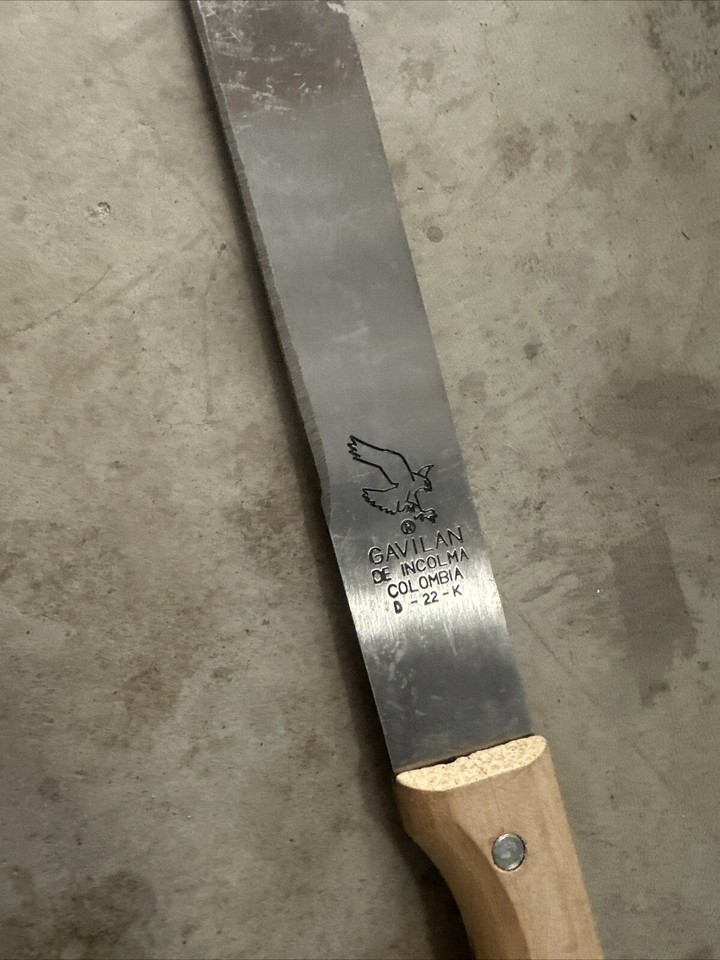 Vtg Gavilan de Incolma Colombia BirdLogo 20” Blade Jungle Machete Bush ...