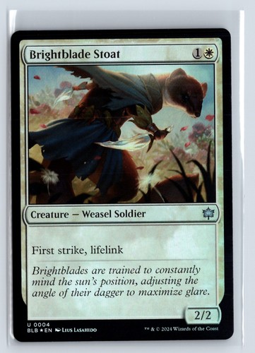 FOIL Brightblade Stoat Bloomburrow Uncommon – MTG Magic the Gathering ...