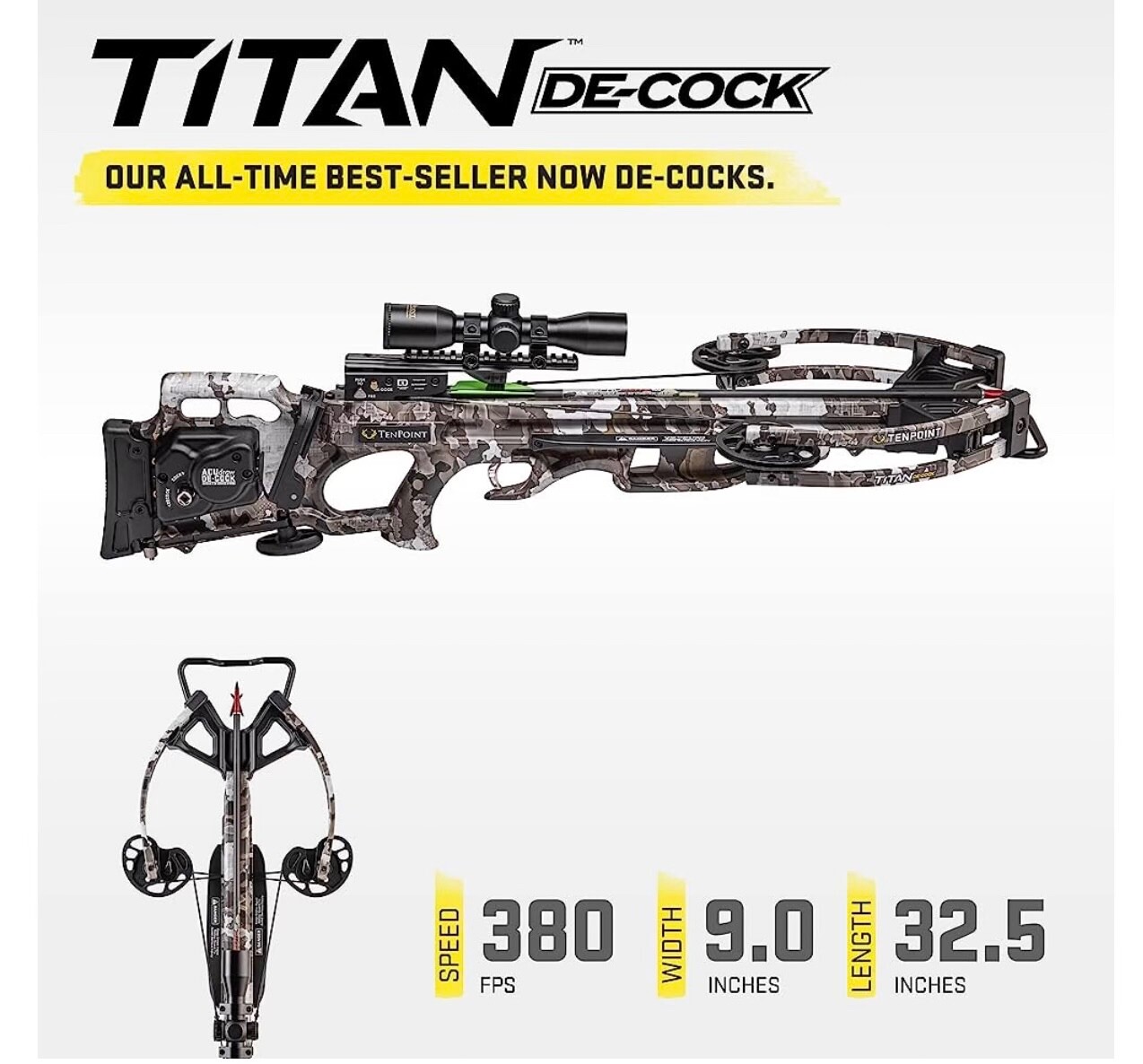 Ten-Point Titan De-Cock Crossbow - Vektra (‎CB22047-7528) with case ...