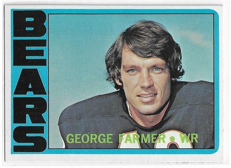 GEORGE FARMER 1972 Topps Football card #84 Chicago Bears NR MT | eBay