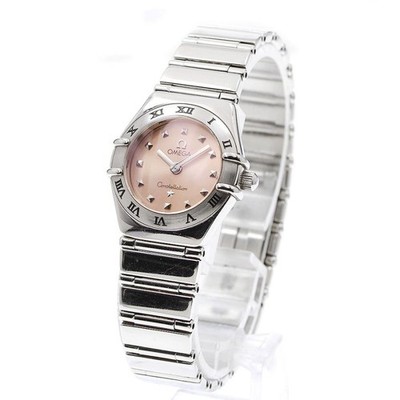 OMEGA CONSTELLATION MINI MY CHOICE 1561.61 23mm SS Pink Dial Quartz # ...