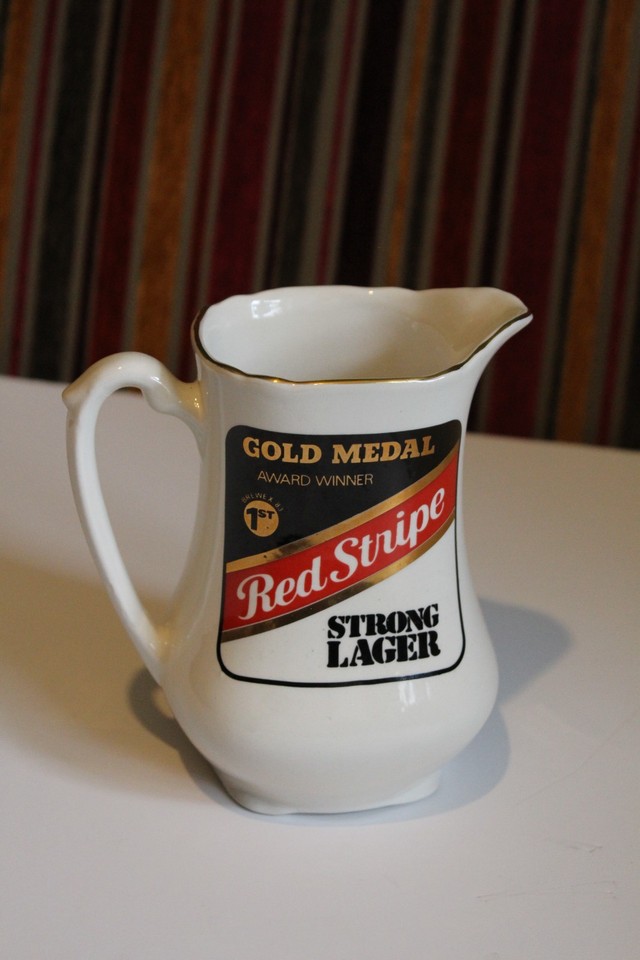 Rare Goldprint Gold Medal Brewex 83 Red Stripe Strong Lager Water Milk ...